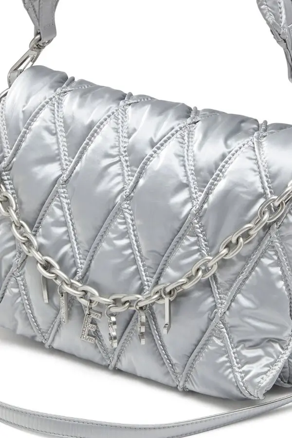 DIESEL® Charm-d Shoulder Bag - Silver