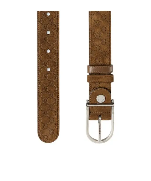 Gucci Reversible Monogrammed Leather Belt