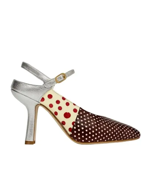 Dries Van Noten Polka Dot High-heeled Sandals - Gray