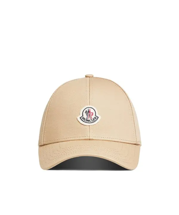 Moncler Logo Patch Baseball Cap - Beige