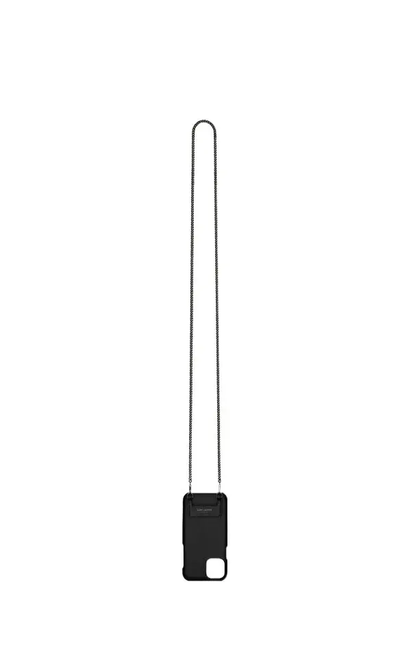 Saint Laurent Iphone 11 Crossbody Case - Black