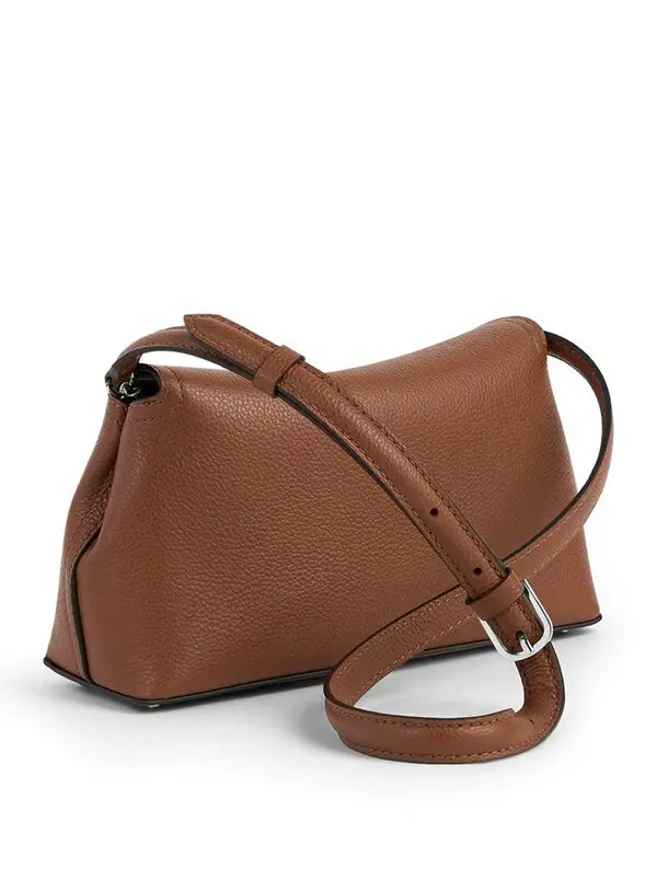TOTEME Grained Leather Clutch Bag With Tuck-lock Fastening - Brown