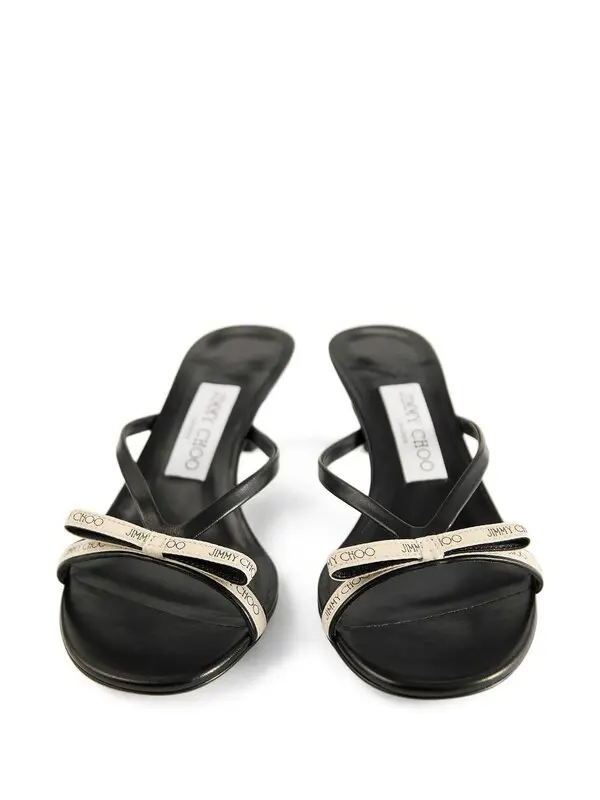 JIMMY CHOO Open Toe High-heeled Sandals With Bow Detailing