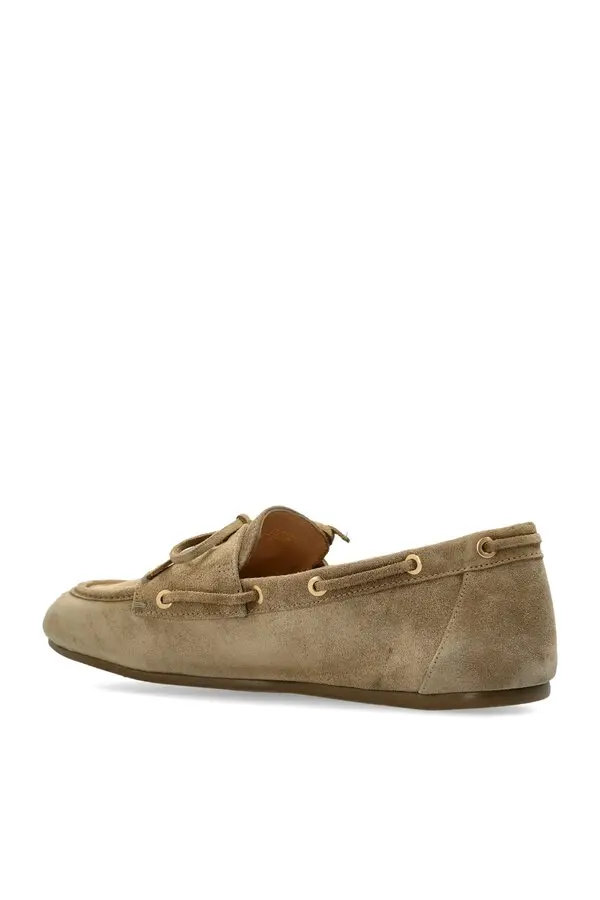 STUART WEITZMAN Lace-up Flats - Brown