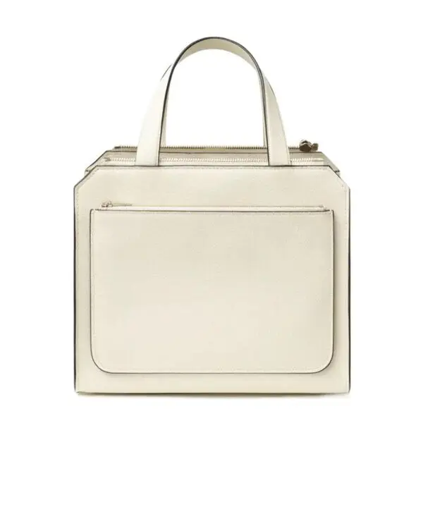 VALEXTRA Passepartout Top-handle Tote Bag - White