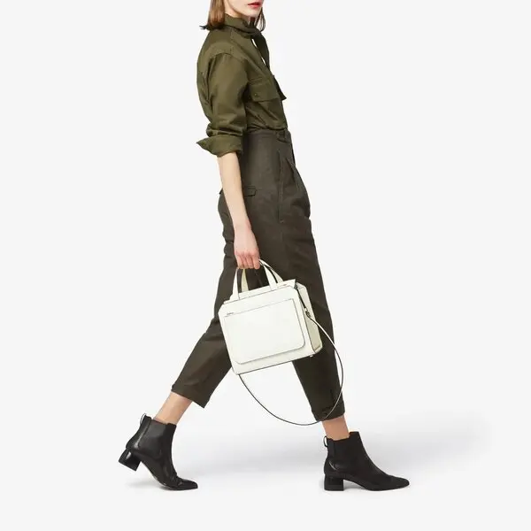VALEXTRA Passepartout Top-handle Tote Bag - White