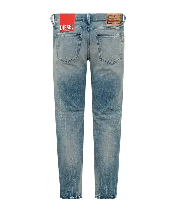 DIESEL® Straight Leg Distressed Jeans