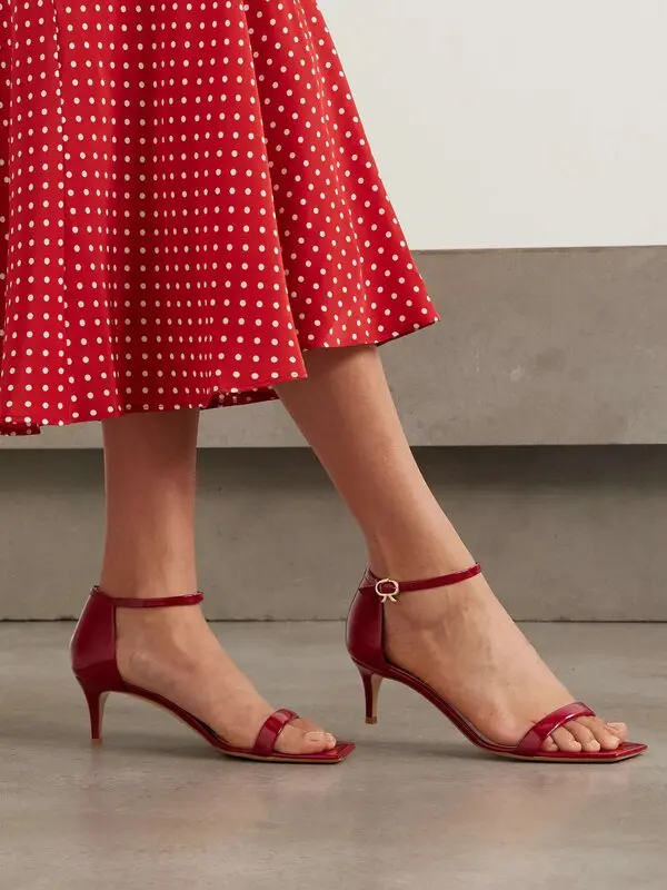 GIANVITO ROSSI Square Toe High Heel Sandals