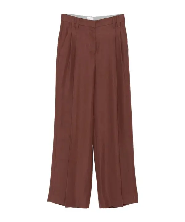 Brunello Cucinelli Pleated Wide-leg Trousers - Red