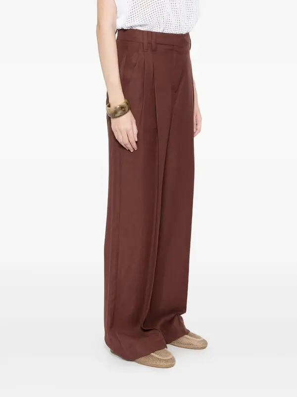 Brunello Cucinelli Pleated Wide-leg Trousers - Red