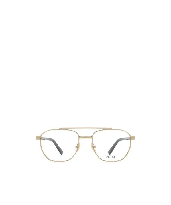 Zegna Geometric Aviator Eyeglasses - Nude