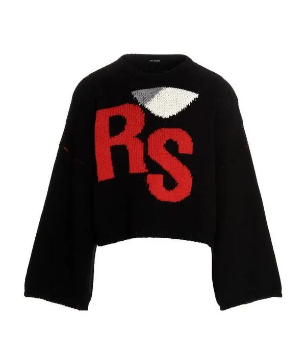 Raf Simons Logo Intarsia Wool Jumper