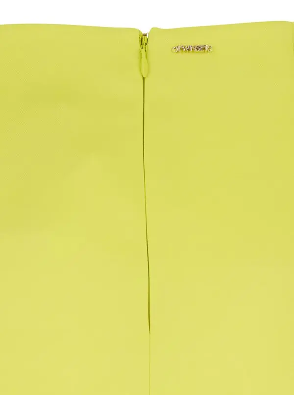 TWINSET Logo Plaque Zipped Skirt
