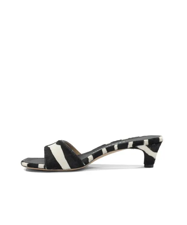 FERRAGAMO Zebra Print High Heel Sandals