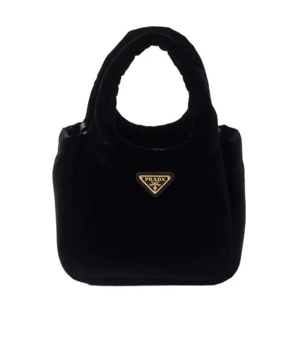 Prada Padded Velvet Mini Handbag With Chain Strap