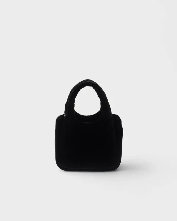 Prada Padded Velvet Mini Handbag With Chain Strap