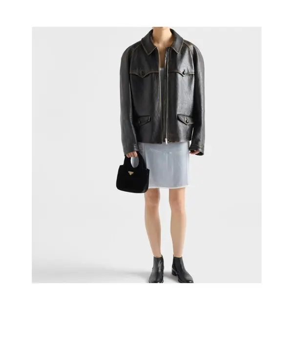 Prada Padded Velvet Mini Handbag With Chain Strap