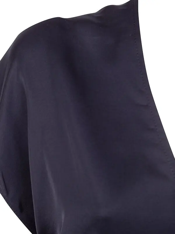 THOM KROM Sleeveless V-neck Top With Frayed Edges