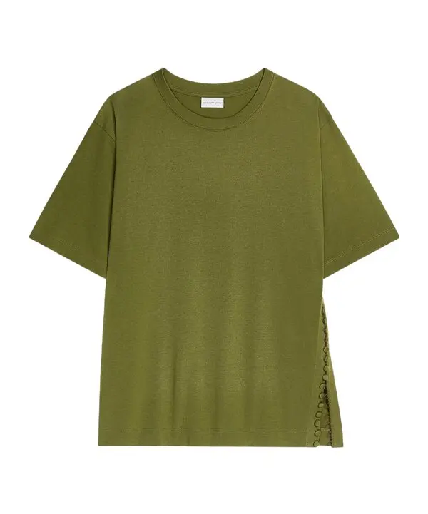 Dries Van Noten Button-embellishment Cotton T-shirt
