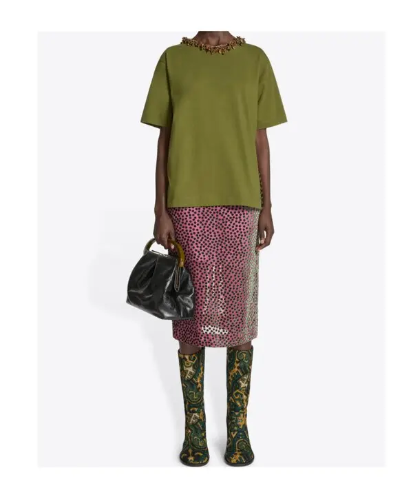 Dries Van Noten Button-embellishment Cotton T-shirt