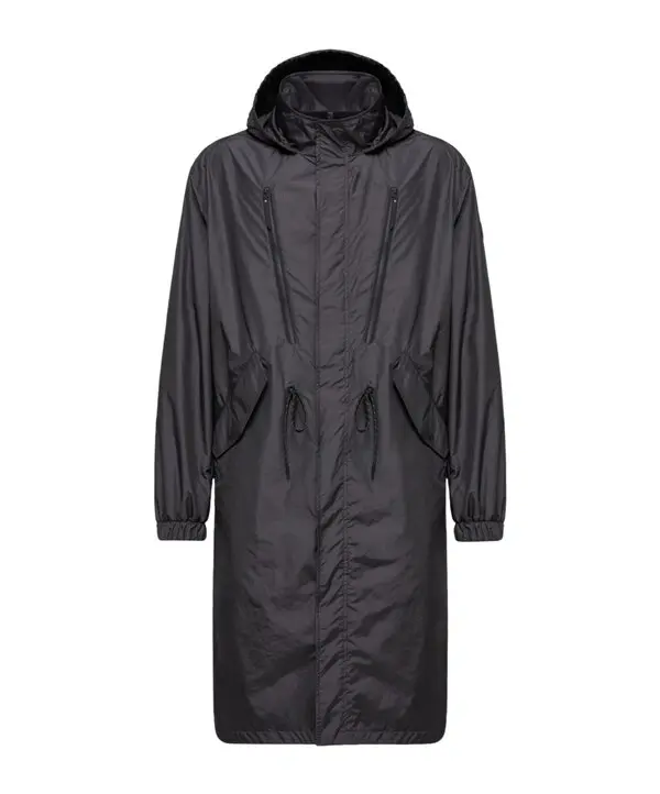 Moncler Aliso Hooded Rain Coat - Black