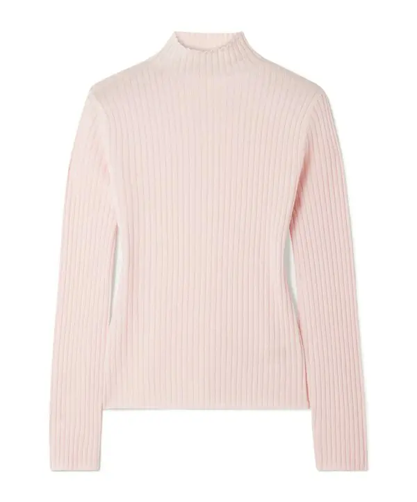Arch4 Ribbed Turtleneck Sweater - Pink