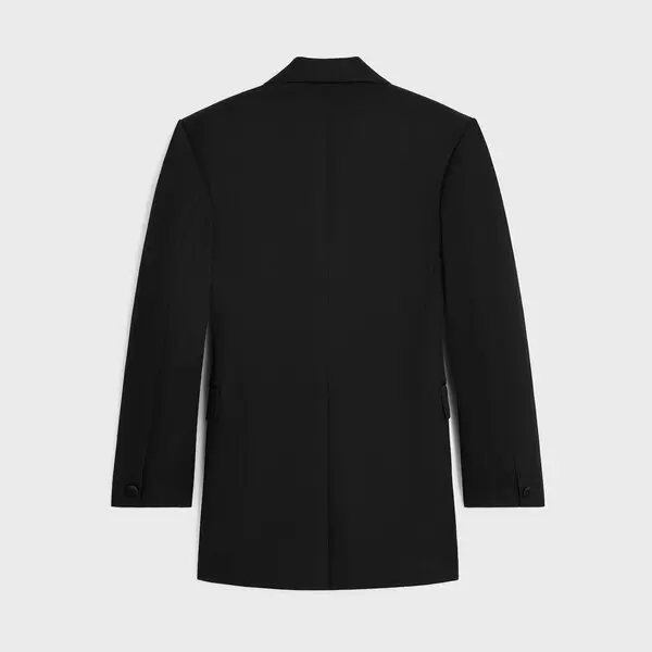 Celine Colonne Tux Jacket In Wool And Mohair Gabardine