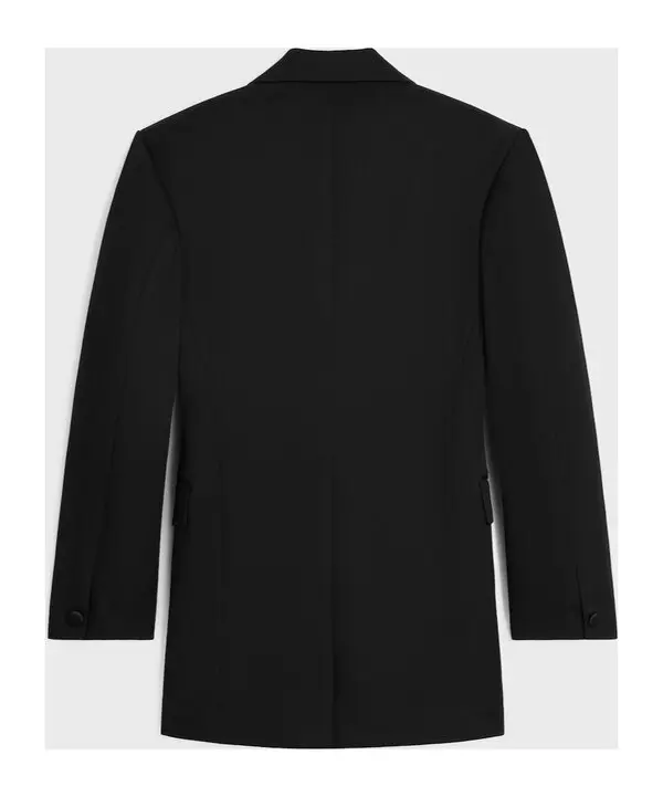 Celine Colonne Tux Jacket In Wool And Mohair Gabardine