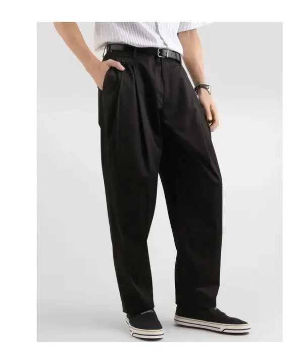 Dolce & Gabbana Pleated Gabardine Trousers - Black