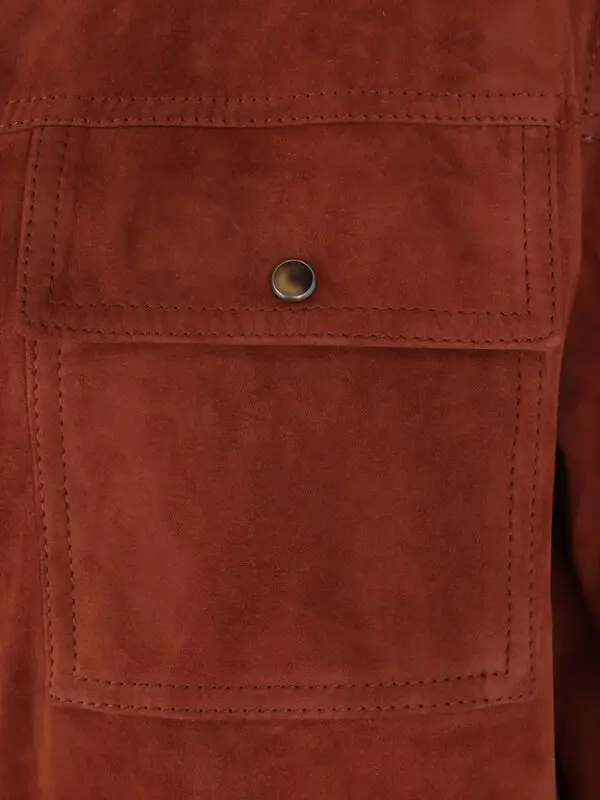 Brunello Cucinelli Suede Pocket Button Jacket