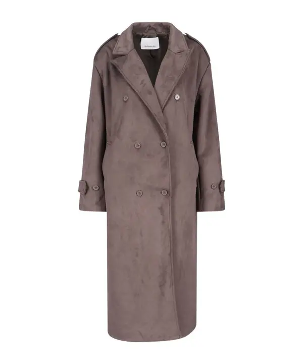 THE FRANKIE SHOP Pembroke Double-breasted Coat - Gray