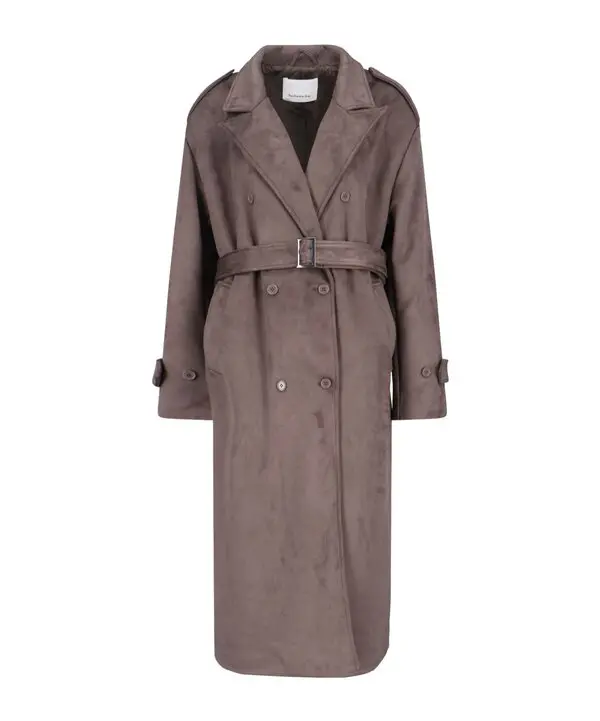 THE FRANKIE SHOP Pembroke Double-breasted Coat - Gray