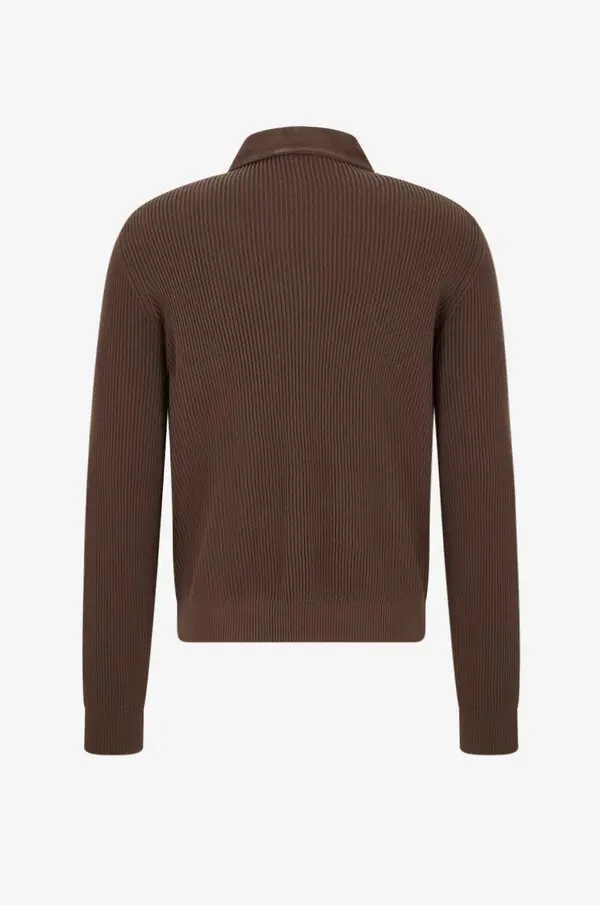 Brunello Cucinelli Cropped Zip-up Jacket With Lapel Collar - Espresso