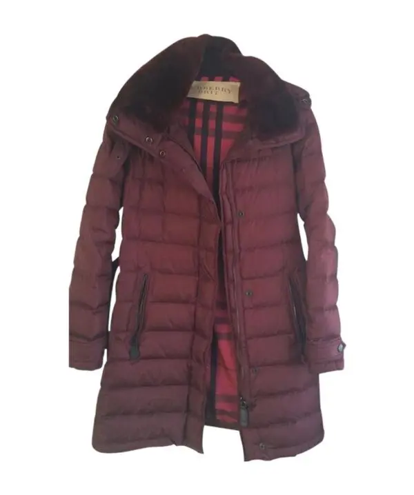 Burberry Hooded Quilted Down Jacket With Long Sleeves