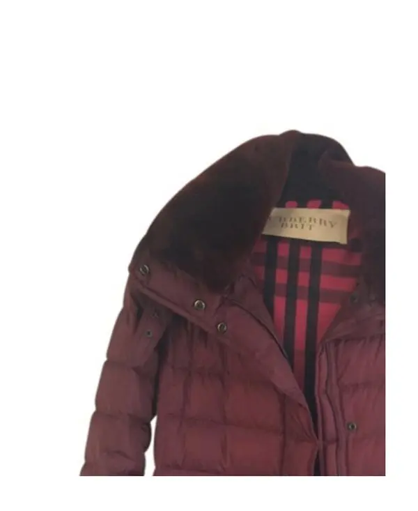 Burberry Hooded Quilted Down Jacket With Long Sleeves