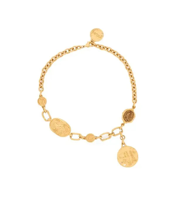 Chloé Medals Choker Necklace - Yellow