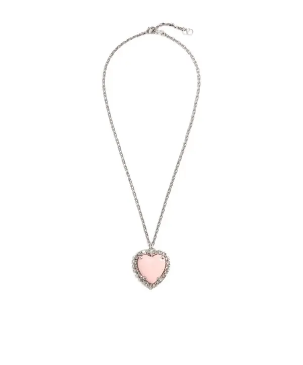 Valentino Garavani Heart Pendant Necklace - Gray