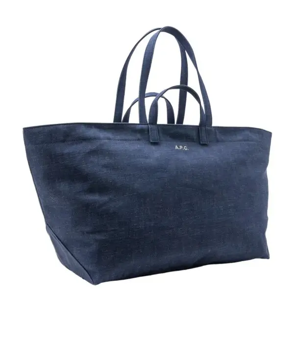 A.p.c. Le Drummer Toile Large Tote Bag - Blue