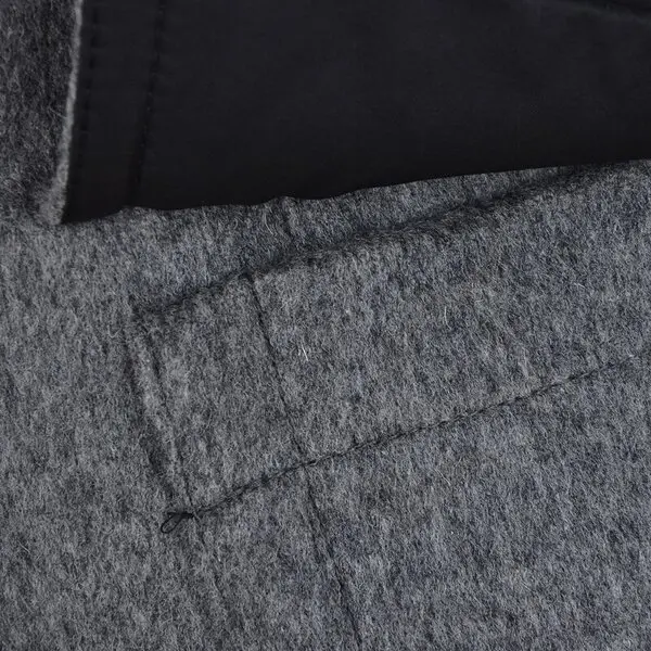 Burberry Hooded Overcoat With Horn Buckle Detail - Gray