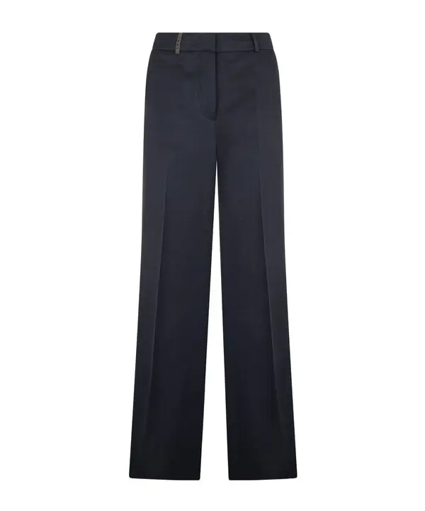 Peserico Pleated High-waist Trousers - Black