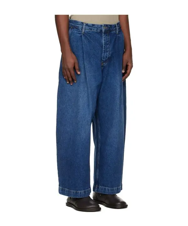 Studio Nicholson Wide-leg Pleated Jeans