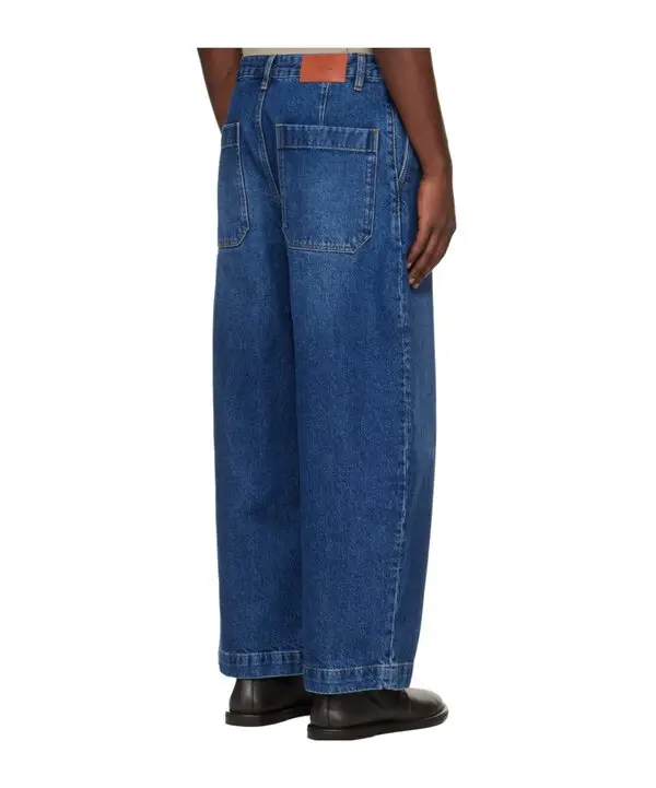 Studio Nicholson Wide-leg Pleated Jeans