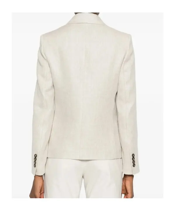 Brunello Cucinelli Double-breasted Blazer - White