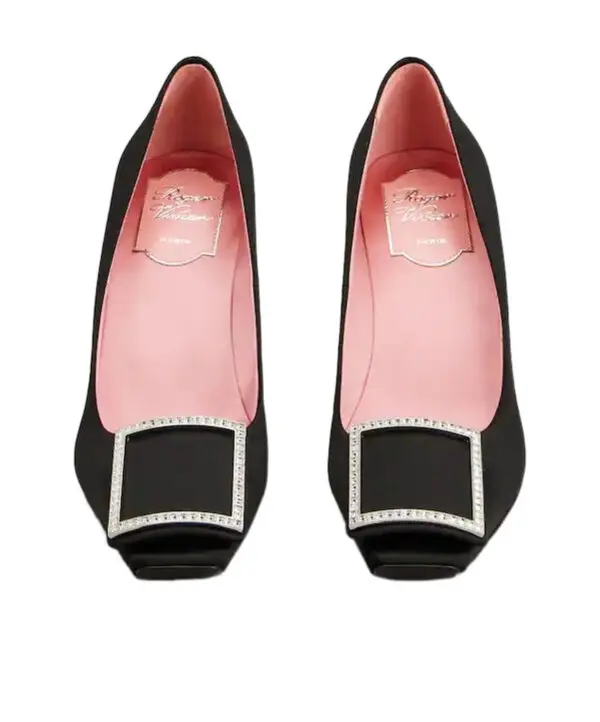ROGER VIVIER Trompette Pumps In Satin - Black