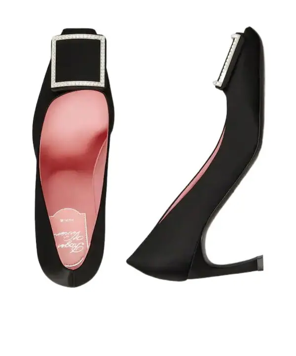 ROGER VIVIER Trompette Pumps In Satin - Black