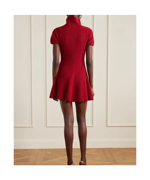 Magda Butrym Ribbed High-neck Knitted Dress