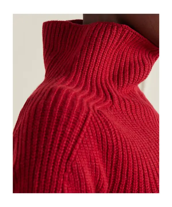 Magda Butrym Ribbed High-neck Knitted Dress