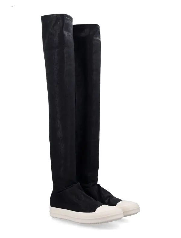 Rick Owens Round Toe Knee-high Boots