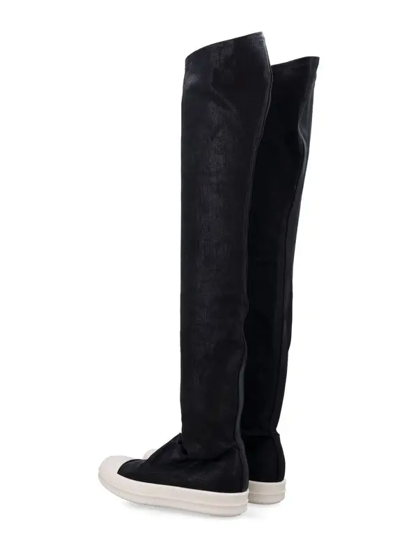Rick Owens Round Toe Knee-high Boots