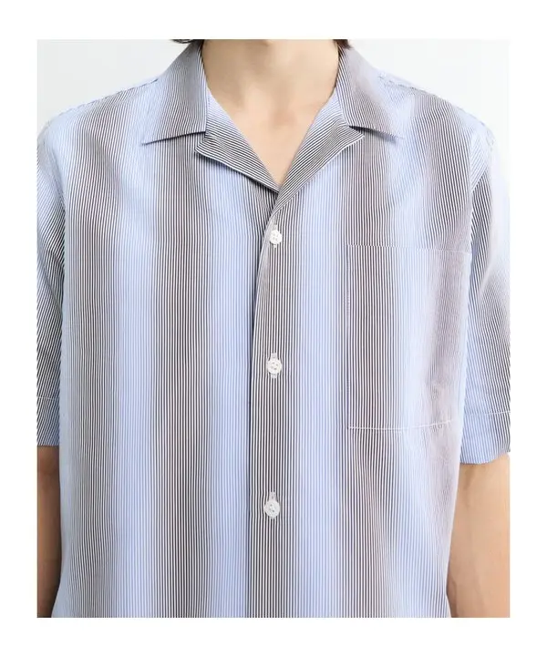 Dries Van Noten Carltone Striped Short-sleeve Shirt - White